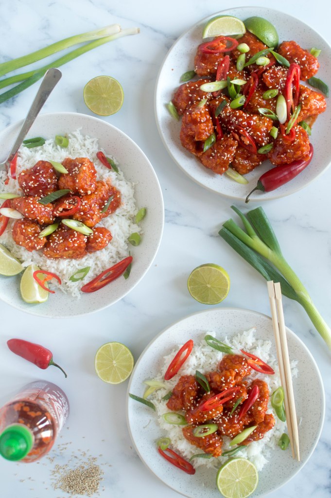 Sriracha, Maple Syrup & Lime Crispy Chicken Bites – Kay's Kitchen