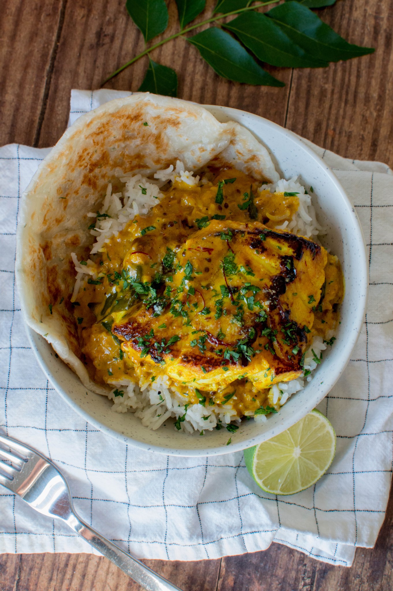 South Indian Style Coconut Cod Curry With Saffron Butter – Kay's Kitchen